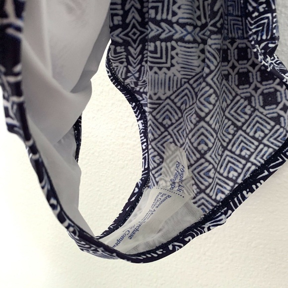 Kona Sol | Swim | Kona Sol Blue Print Laceup One Piece Swimsuit | Poshmark